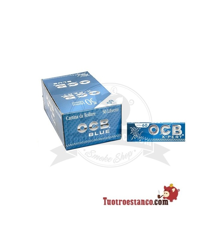 Papel OCB Azul X-pert de 70 mm - 50 libritos