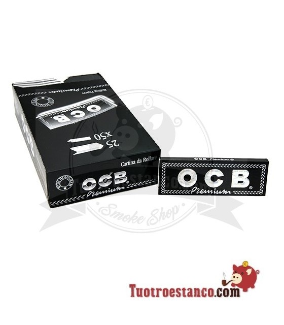 Papel OCB Premium 1 1/4 de 78 mm - 25 libritos
