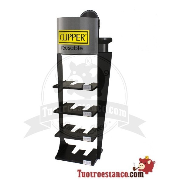 Expositor Clipper en forma de mechero Black VACÍO